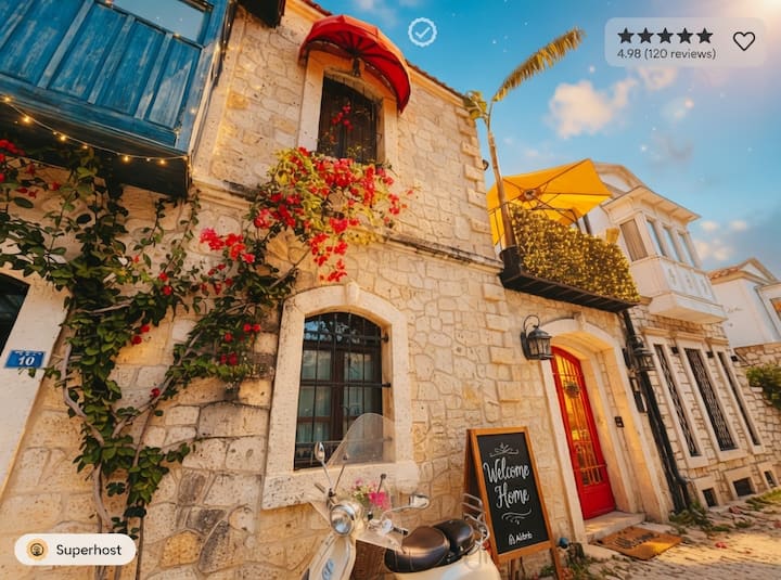 Alaçatı Merkez Konforlu & Otantik Taş Ev “Iamhome” - Alaçatı