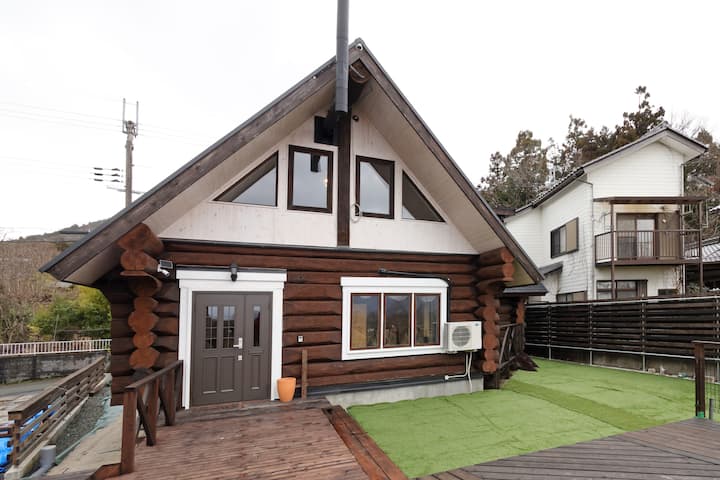 【最大11名】琵琶湖ビュー165㎡の一棟貸切ログハウス｜bbqハウス完備｜広々3ldk＋ロフト - Shiga