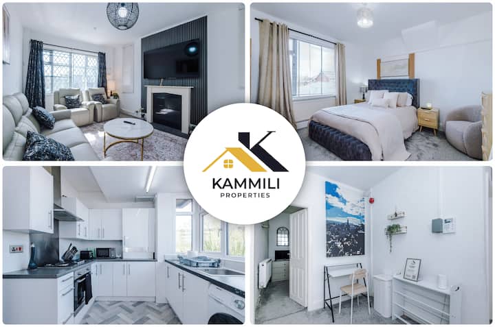 3-bed | Fireplace And 75" Tv | 7 Mins To Airport - Knutsford