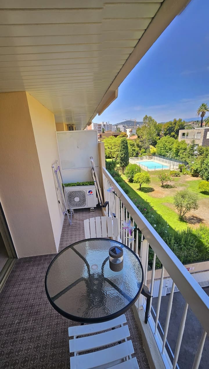 Joli Studio 4 Personnes Avec Piscine Juan Les Pins - Juan-les-Pins