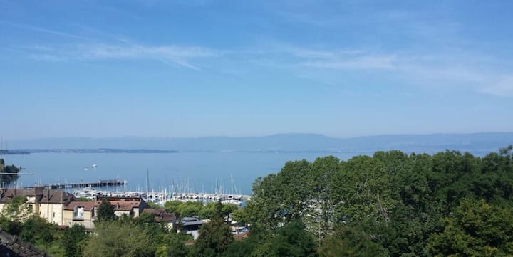 Studio Vue Lac Imprenable · Port De Rives Thonon - ibis Thonon Centre