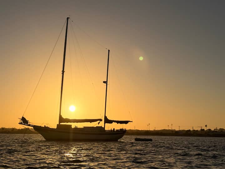 Anchored Sailboat Stay In Beautiful St. Augustine - Florida