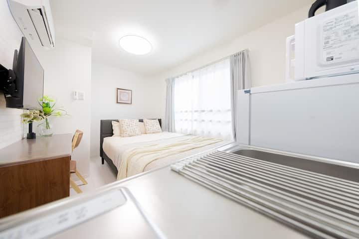 亀戸美食街旁【301公寓】：双人床/电视/厨房微波炉冰箱/wi-fi/办公桌/浴缸/jr总武线 - Asakusa