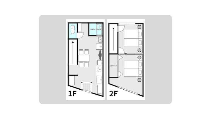 熊本中心部5分｜リノベ一戸建て貸切｜4名｜無料駐車場1分｜コンビニ1分 - Kumamoto