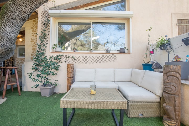 Le Patio - Maison Provençale Calme 4 Personnes - Aubagne