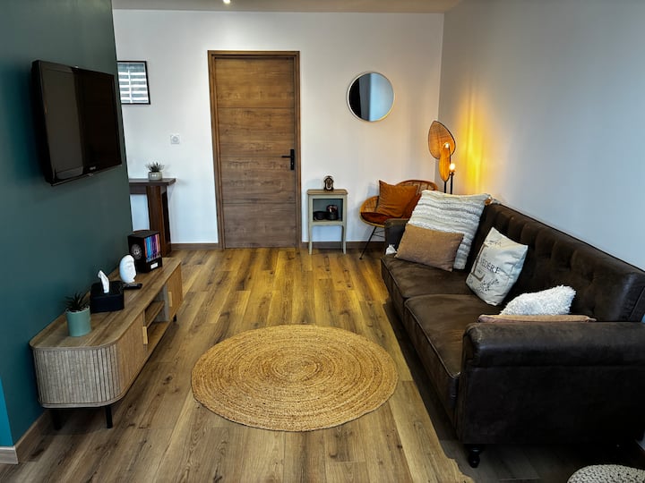 Appartement Le Comptoir - 80m2 - Terrasse - Clim - Villefranche-de-Panat