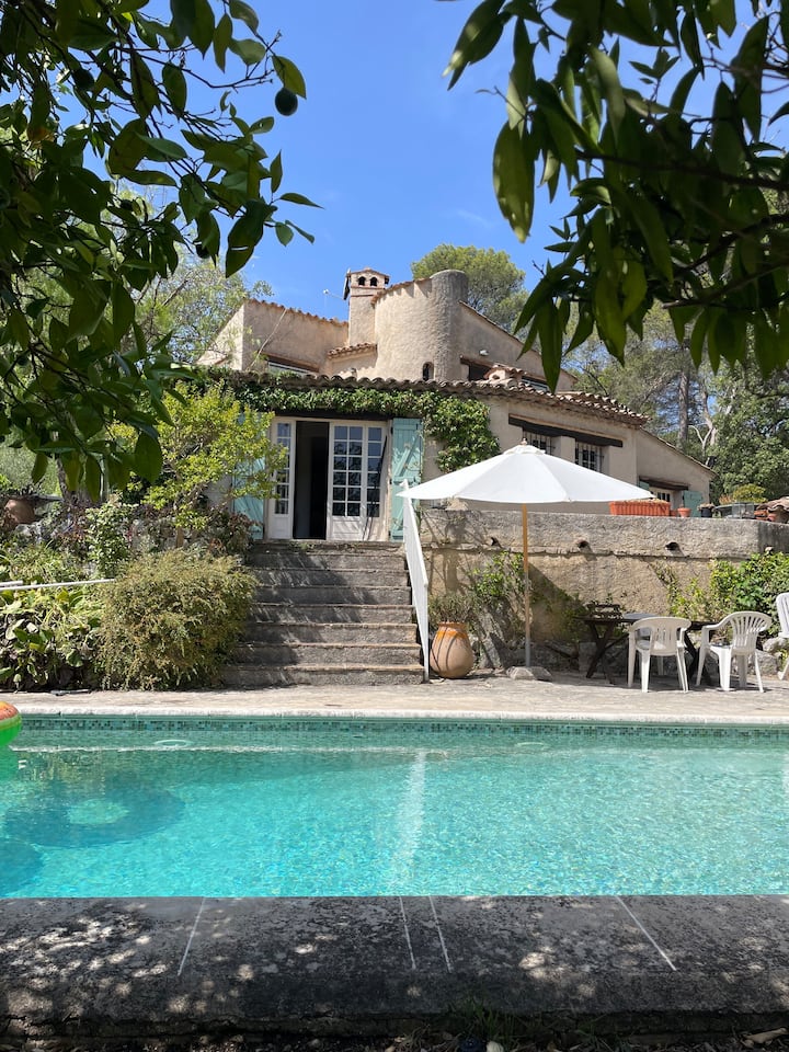 Villa Provençale Vue Mer Avec Piscine - Roquefort-les-Pins
