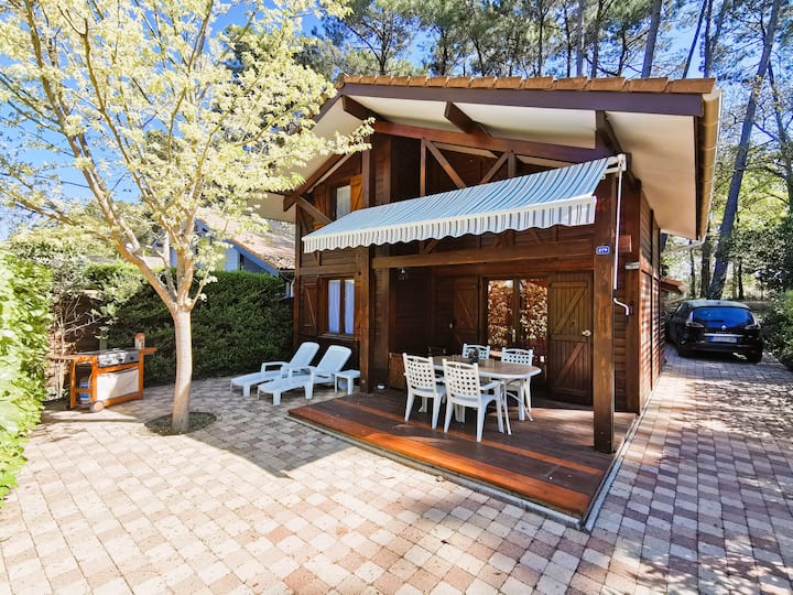 Plénitude Arborée, Chalet Khélus Avec Piscine - Gujan-Mestras
