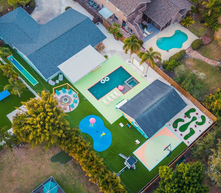 Sleep 24! Splash Pad, Heated Pool, Ball Pit & Golf - 布雷登頓