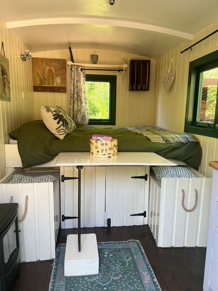 Fern – Cosy Woodland Shepherd’s Hut Walk To Sea - Anglesey
