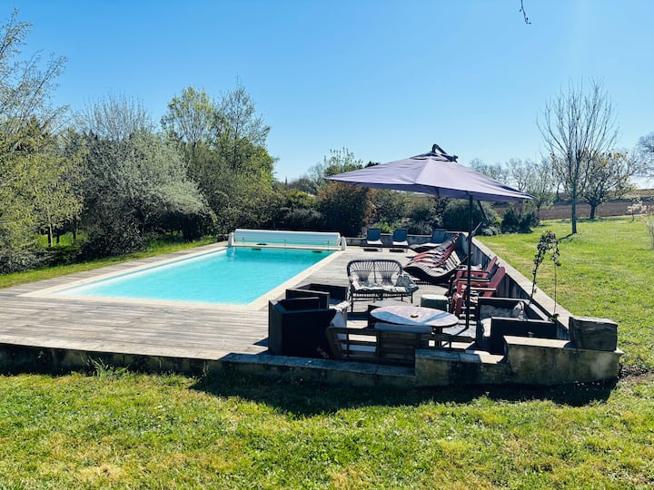 Magnifique Maison De Campagne Avec Piscine - Gers