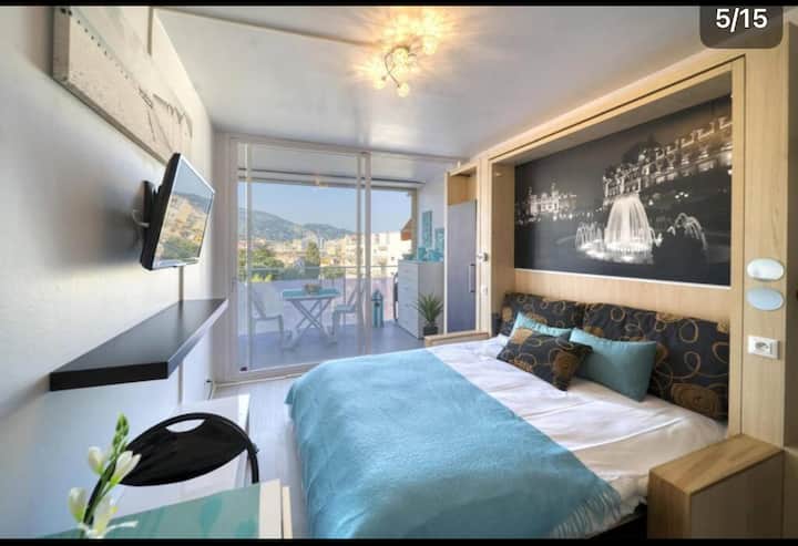 Vue Mer – Entre Monaco & Menton, Plage à Pied - Roquebrune-Cap-Martin