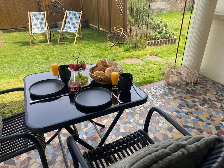 Ferienwohnung Saarpolygonblick, Garten & Terrasse - Saarlouis