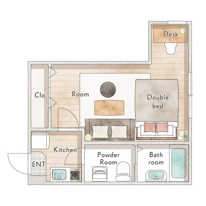 New Open|wifi|quartier Calme|chinatown|motomachi - Yokohama