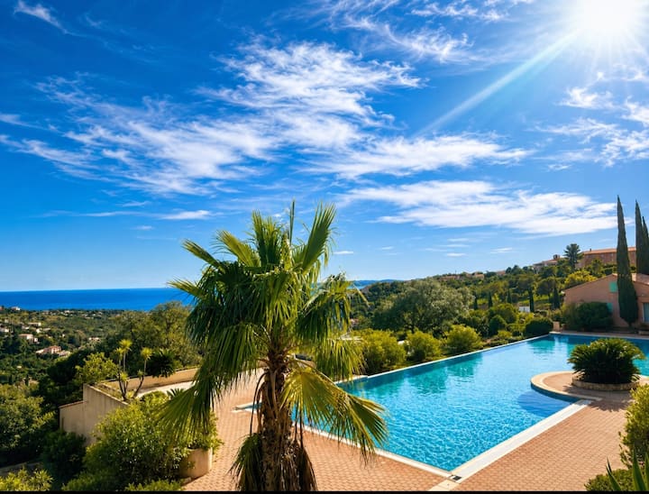Calissambres 6pers. Clim, Jardin, Piscine, Tennis - Roquebrune-sur-Argens