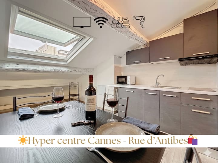 Studio Hyper Centre Cannes, Vue Toit, 3min Plages - Cannes
