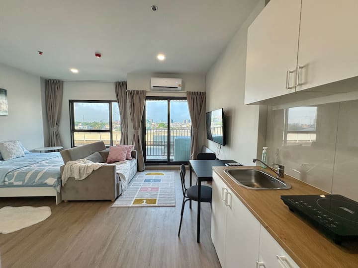 63.含水电和wi-fi/靠近轨道交通/泳池/花园/月租 - Bangkok