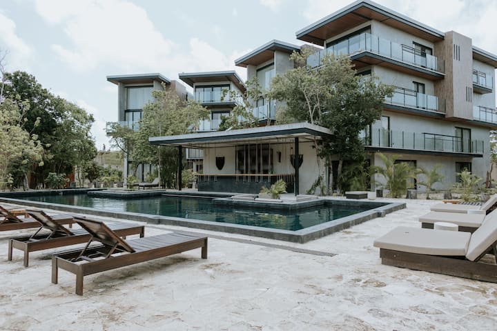 5 Min Beach Modern Condo 1 Br - Mexico