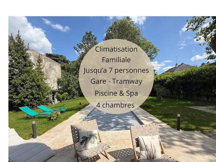 Maison De Caractère Avec Piscine Chauffée Et Spa - Tours