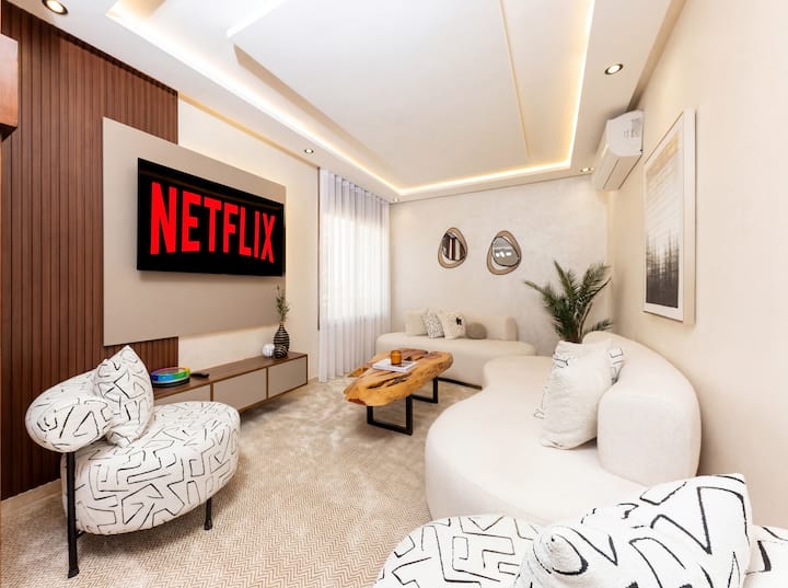 Appartement Luxe 3ch Vue Marina Salé Parking Fibre - Rabat