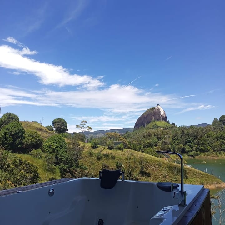 Cabaña Natural De Lujo Jacuzy Vista Piedra Embalse - Guatapé