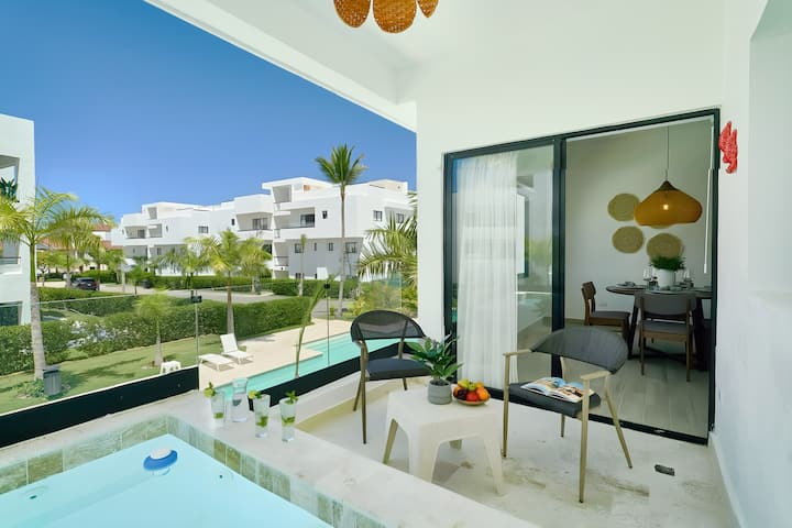 9-2d Jacuzzi Privado | 1 Hab | Playa Cerca - Punta Cana