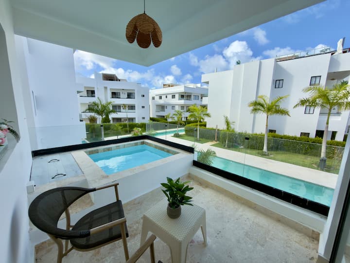 9-2d Jacuzzi Privado | 1 Hab | Playa Cerca - Punta Cana