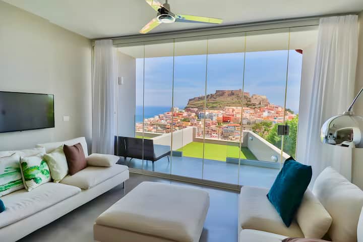 Retraite De Luxe Avec Vue Sur La Mer Et Le Village - Castelsardo