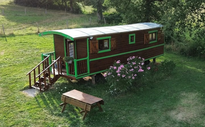 Roulotte Chardonnerets · Glamping · Ferme Ariège - Mirepoix