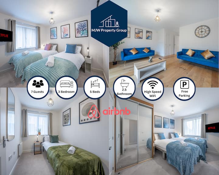 3 Br House | Driveway Parking | Modern Comfort - Stevenage