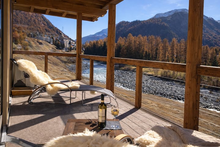 Penthouse Duplex With Sauna & Mountain View - Samaden