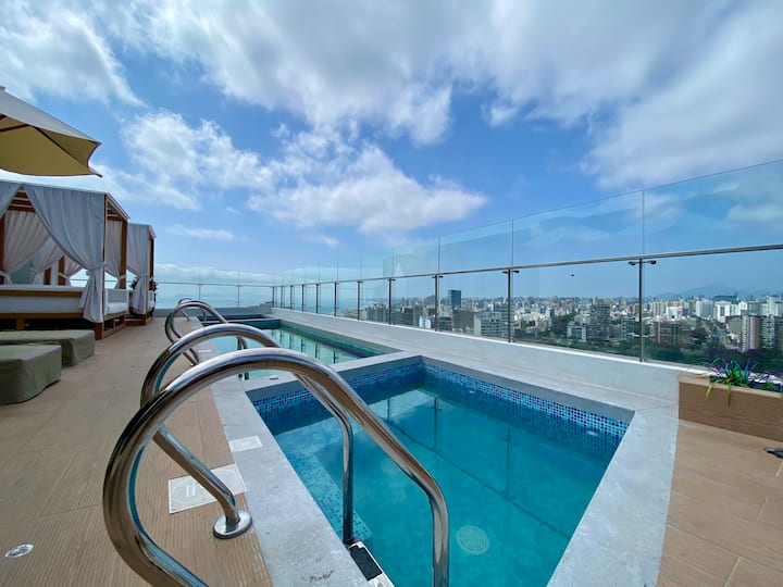 Lovely Barranco Apartment Pool Jacuzzi Gym 2210 - Peru