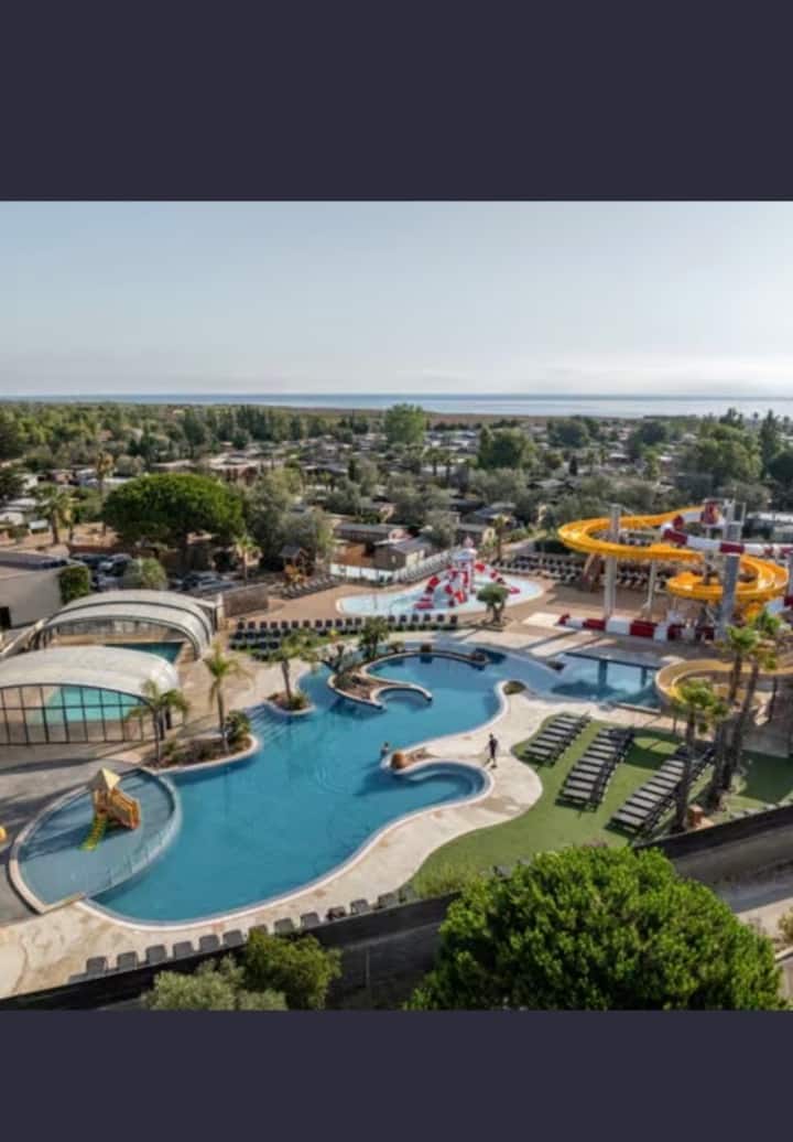 Mobil Home 3ch 6 Pers Au Camping Les Dunes - Le Barcarès