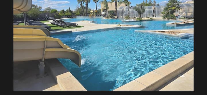 Mobil Home 3ch 6 Pers Au Camping Les Dunes - Le Barcarès