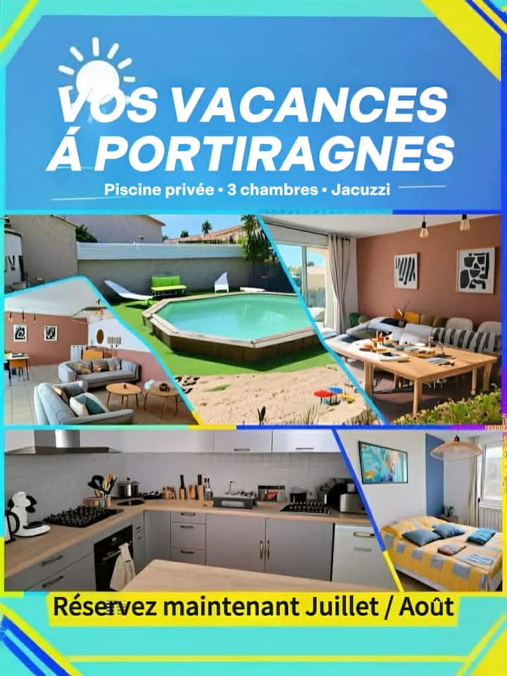 Maison Entre Terre Et Mer - Portiragnes