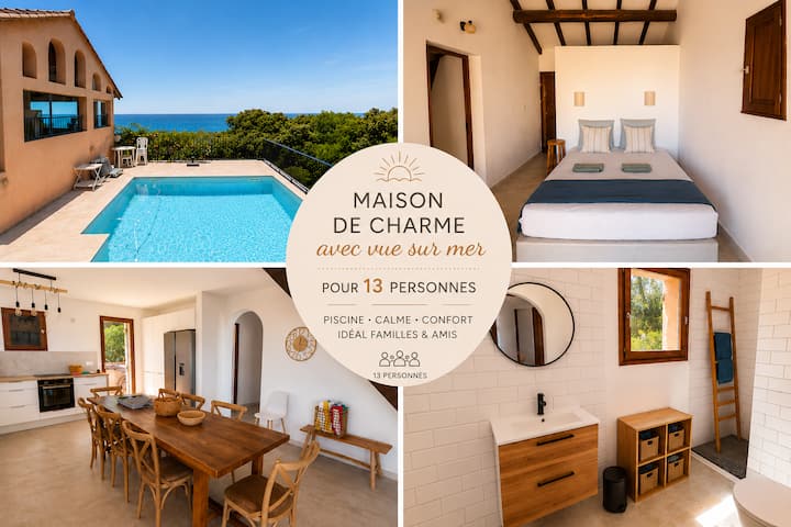 Villa Azzura, Piscine Privée Et Vue Mer - Zonza