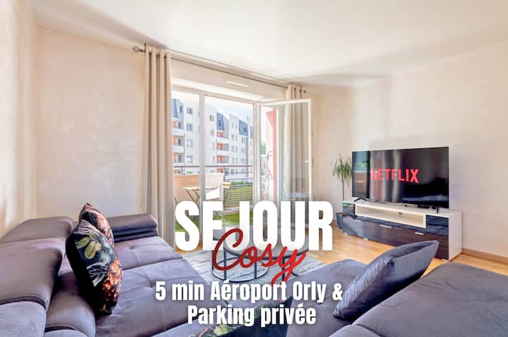 Séjour Cosy • 5 Min Aéroport Orly • Parking Privée - Montgeron