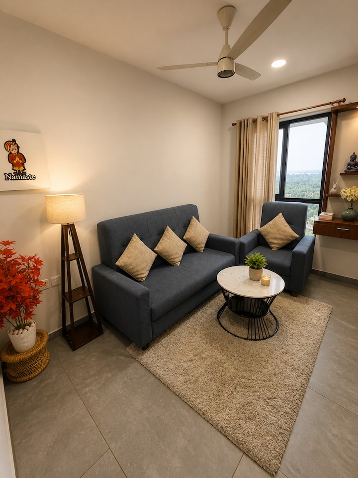 Peaceful 1bhk Stay |
19th Floor Balcony Lake View - Kochi, India
