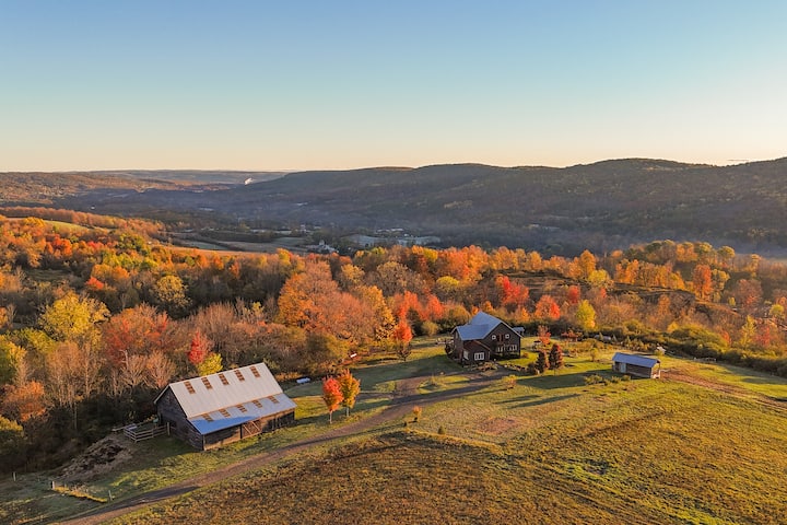 Fawn Crest -Timber Frame Retreat, Firepit, 20 Acre - Alfred University, Alfred