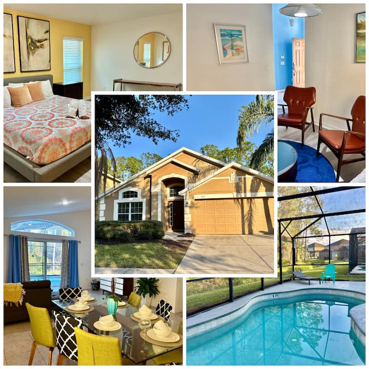 610 Beautiful 5br Single-story W/ Pool In Resort - Davenport, FL