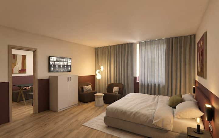 Modernes Familienzimmer – Mit Küche Und Parkplatz - Pirna