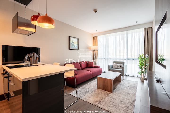 Spica | Elegant 1 Bedroom Apartment | Pool & Gym - İstanbul