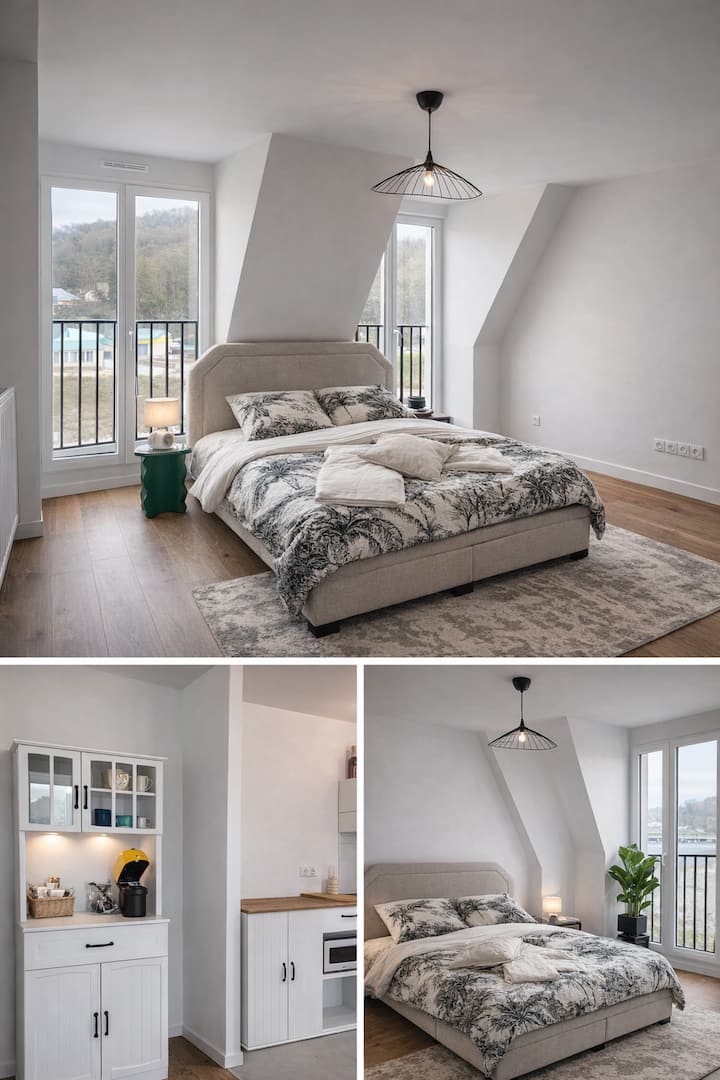 Cocon Design Avec Balcon –Vue Seine& Tranquillité - Maisons-Laffitte