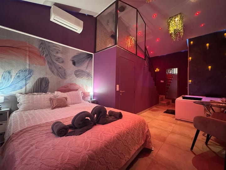 Suite Désir Jacuzzi Privé & Nuit Magique - Aubagne