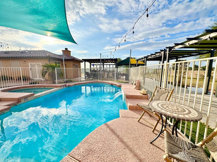 Poolhouse Retreat | Outdoor Oasis & Pets Welcome - Yuma, AZ