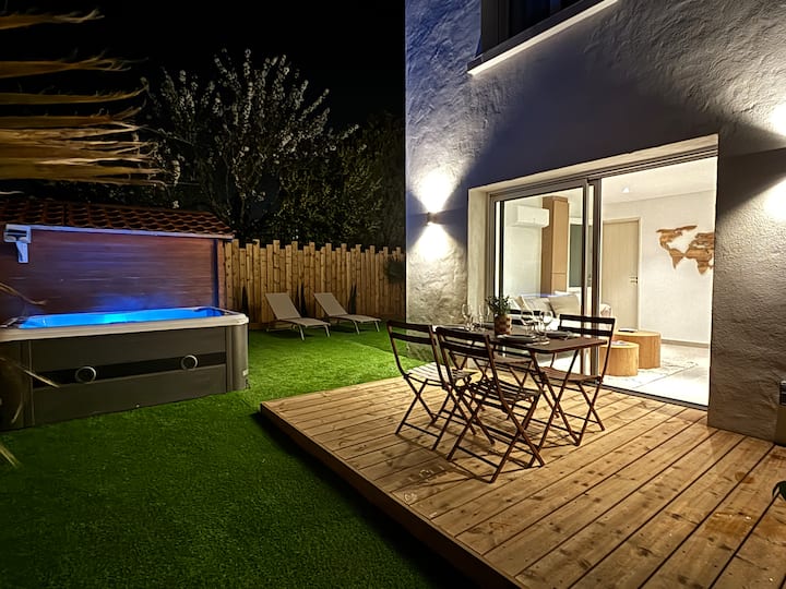 Le Jardin Secret Avec Son Jacuzzi Privé - Aytré