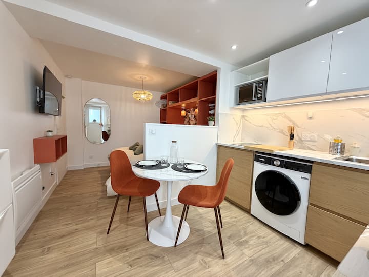 Studio Terracotta · Rénové · Gare & Tram à Pied - Grenoble