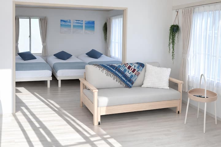 湘南・茅ヶ崎/富士山ビュー　ビーチ徒歩5分/最大5名/ゆったり2dk/駐車場１台無料 - 이세하라시