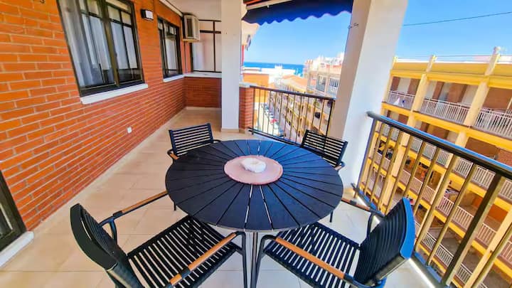 Charming Apartment | Sea & Palm Avenue View - Guardamar del Segura