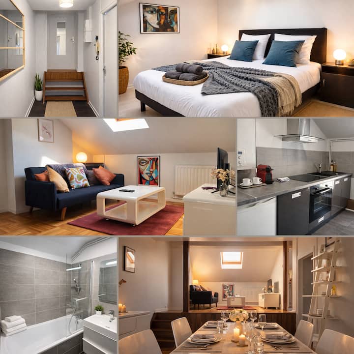 Le Perchoir • Cosy Sous Les Toits • Gare • 3 Pers - Laxou